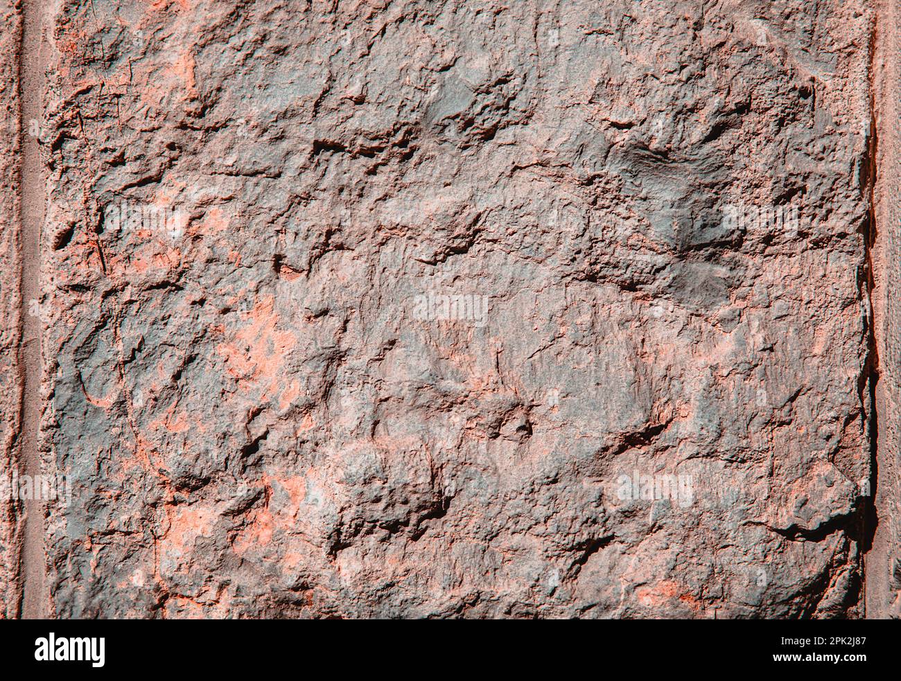 Stone texture of an old rough building wall with cracks, reliefs, plots ...