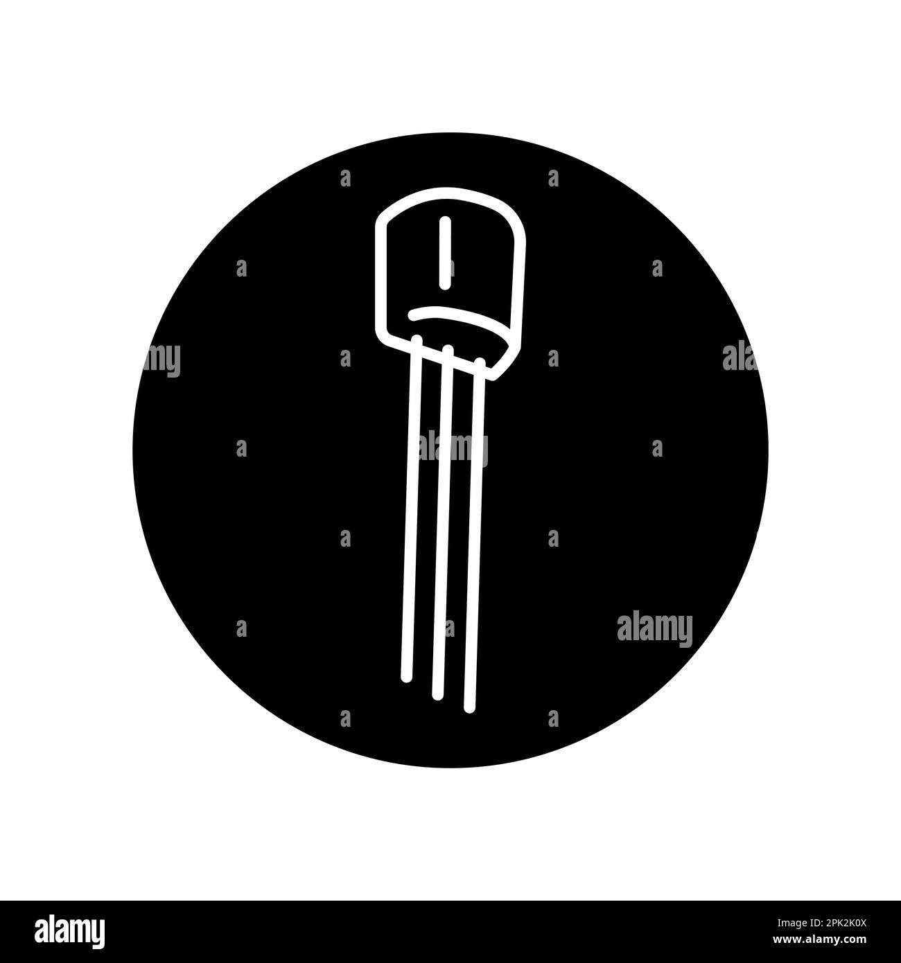 Constant current diode black line icon. Pictogram for web page, mobile ...