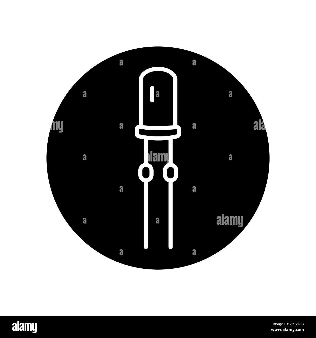 Light Emitting Diodes LED black line icon. Pictogram for web page ...