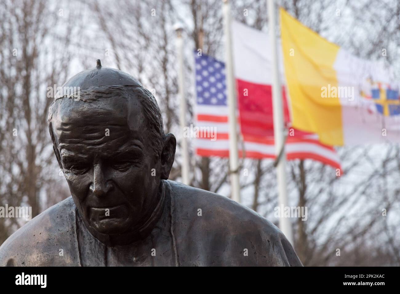 Statue of Pope Saint John Paul II in Gdansk, Poland © Wojciech Strozyk ...