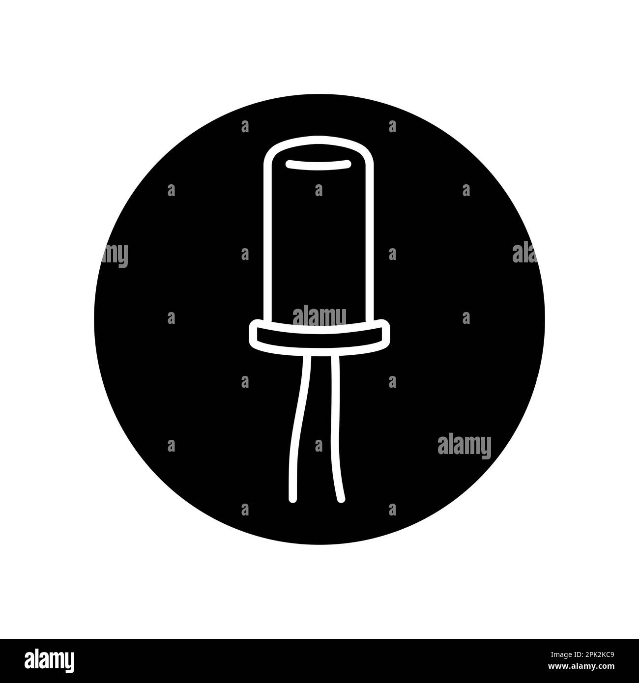 Shockley diode black line icon. Pictogram for web page, mobile app ...