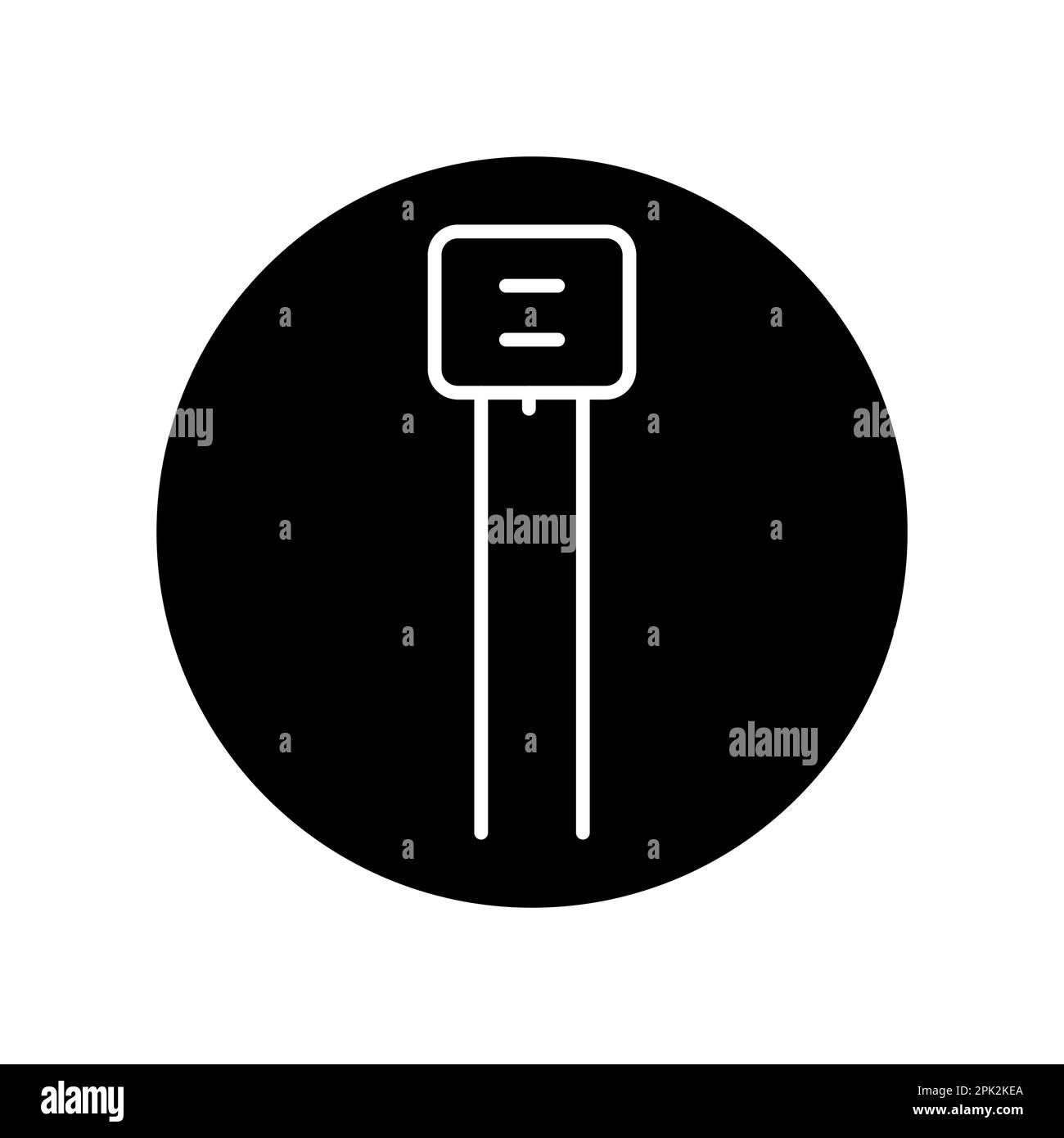 Varactor diodes black line icon. Pictogram for web page, mobile app ...