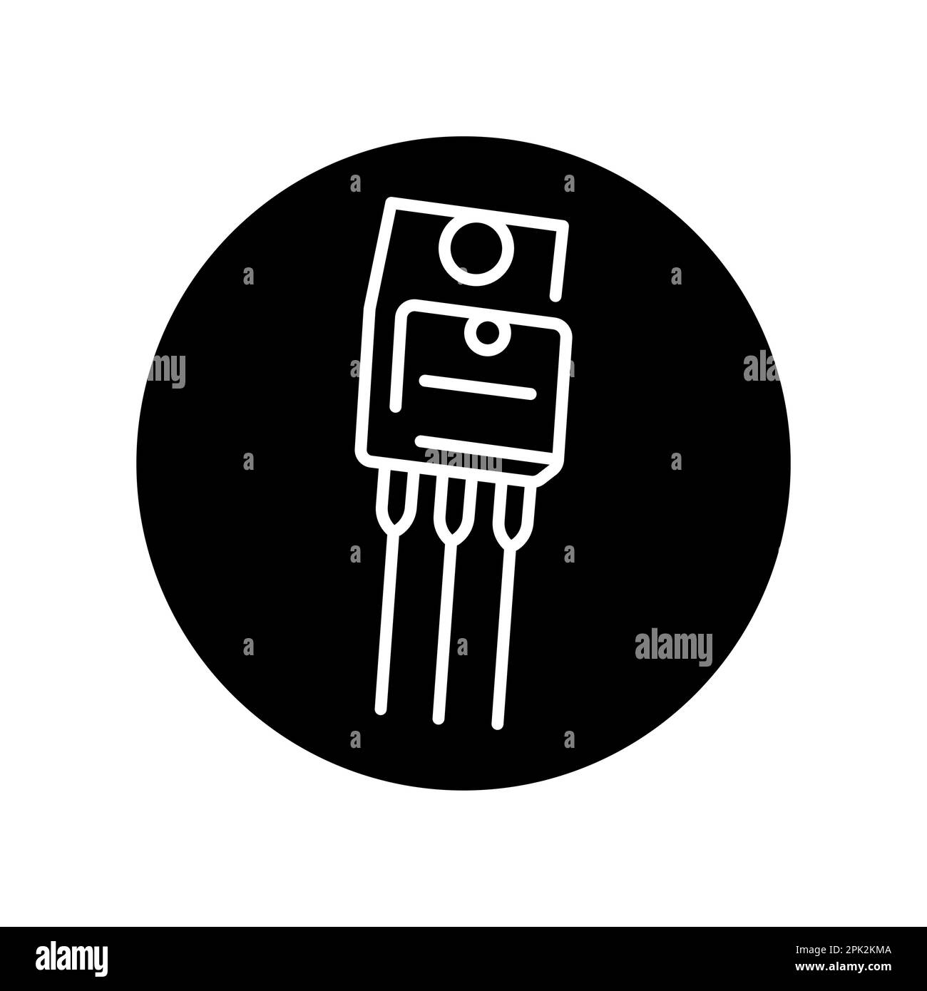 Super barrier diode black line icon. Pictogram for web page, mobile app ...