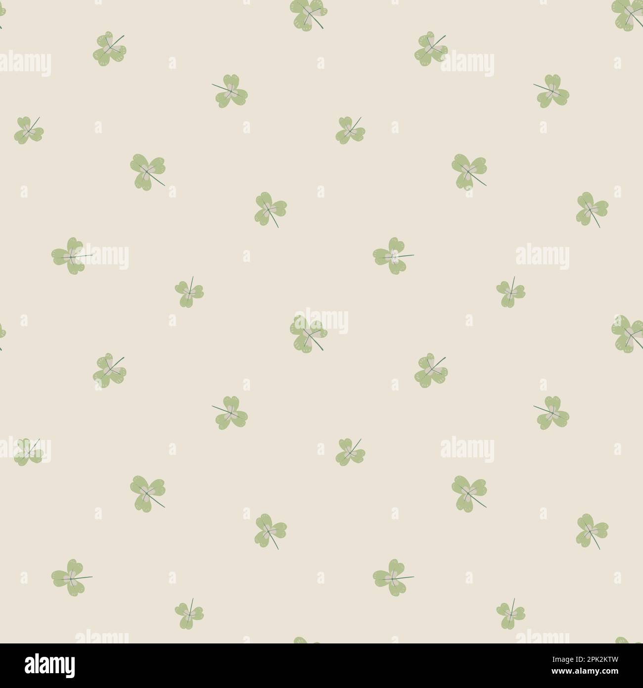Clover leaf pattern vectpr background. Seamless backdrop with hand ...