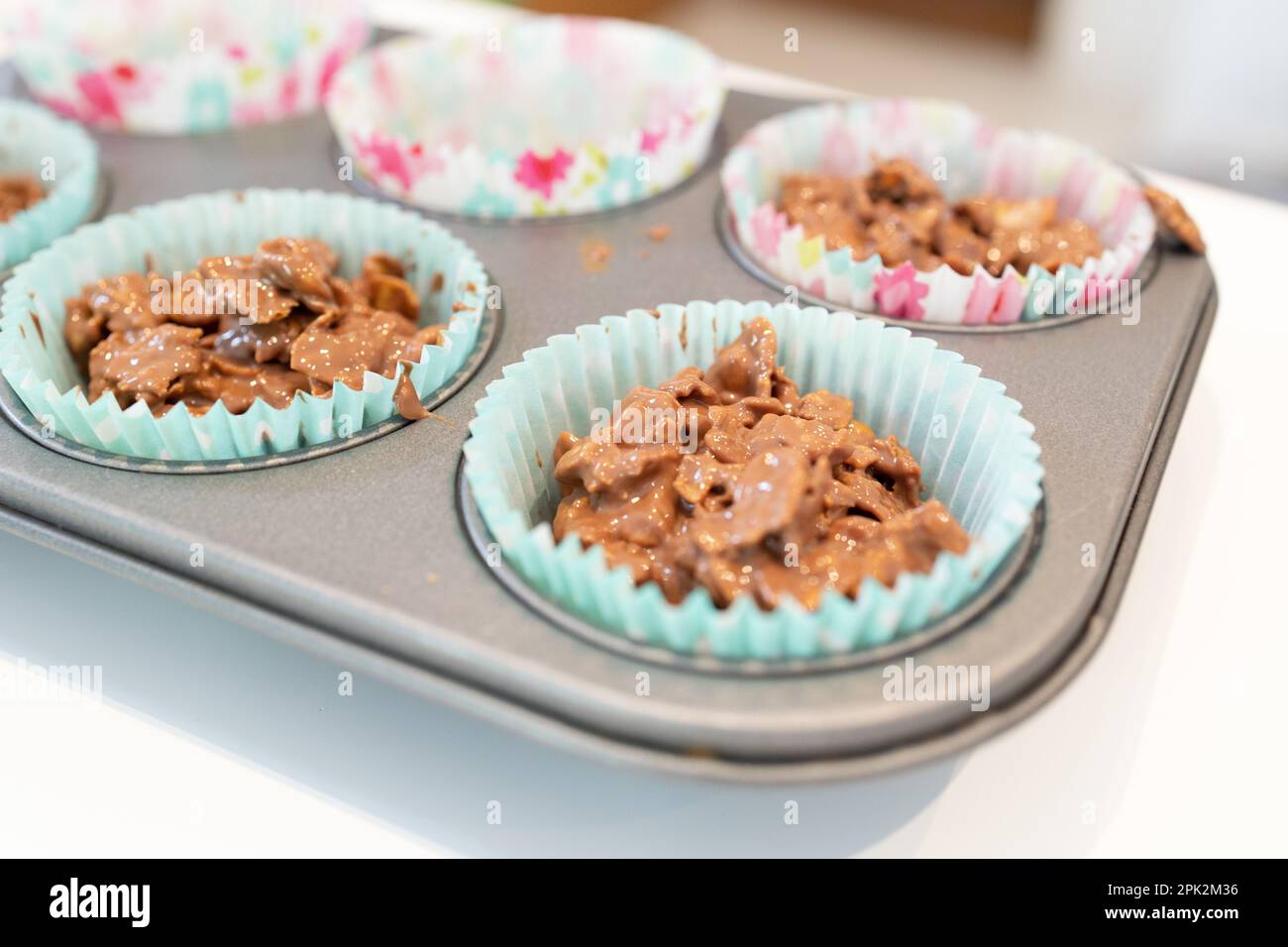 Chocolate cornflake nests hi-res stock photography and images - Alamy