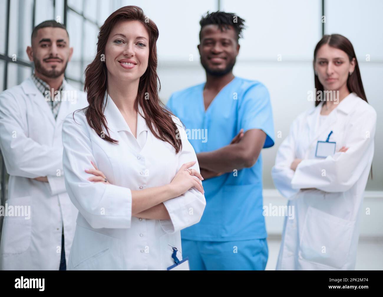 Group medical laboratory employees hi-res stock photography and images ...