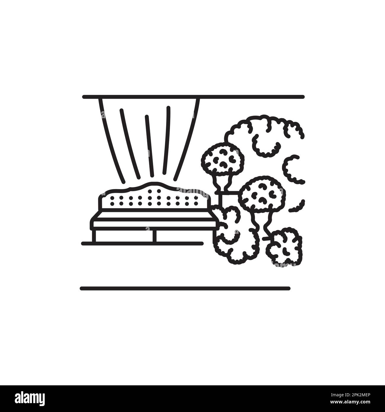 Wedding decoration black line icon. Marriage ceremony. Pictogram for ...