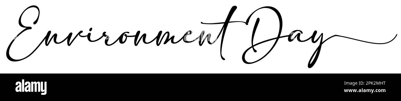 Environment Day - lettering vector isolated on white background Stock ...