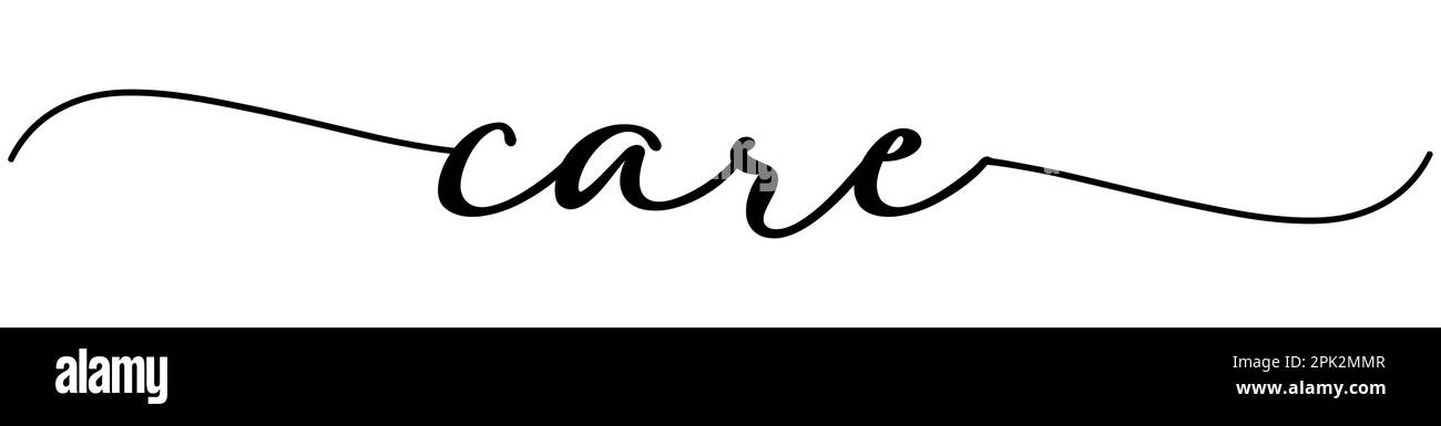 Care card. Hand drawn positive quote. Modern brush calligraphy ...