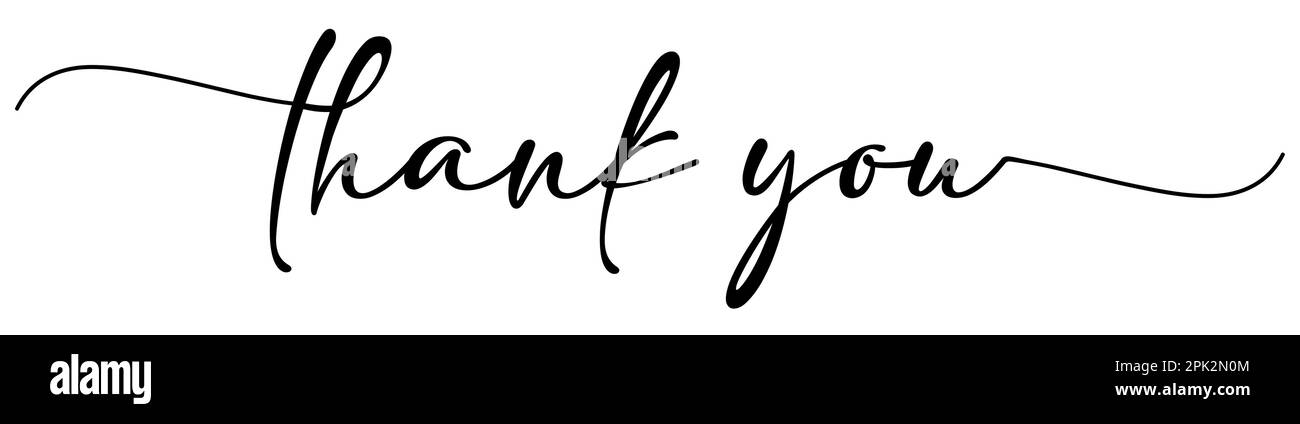 Thank You card. Hand drawn positive quote. Modern brush calligraphy ...