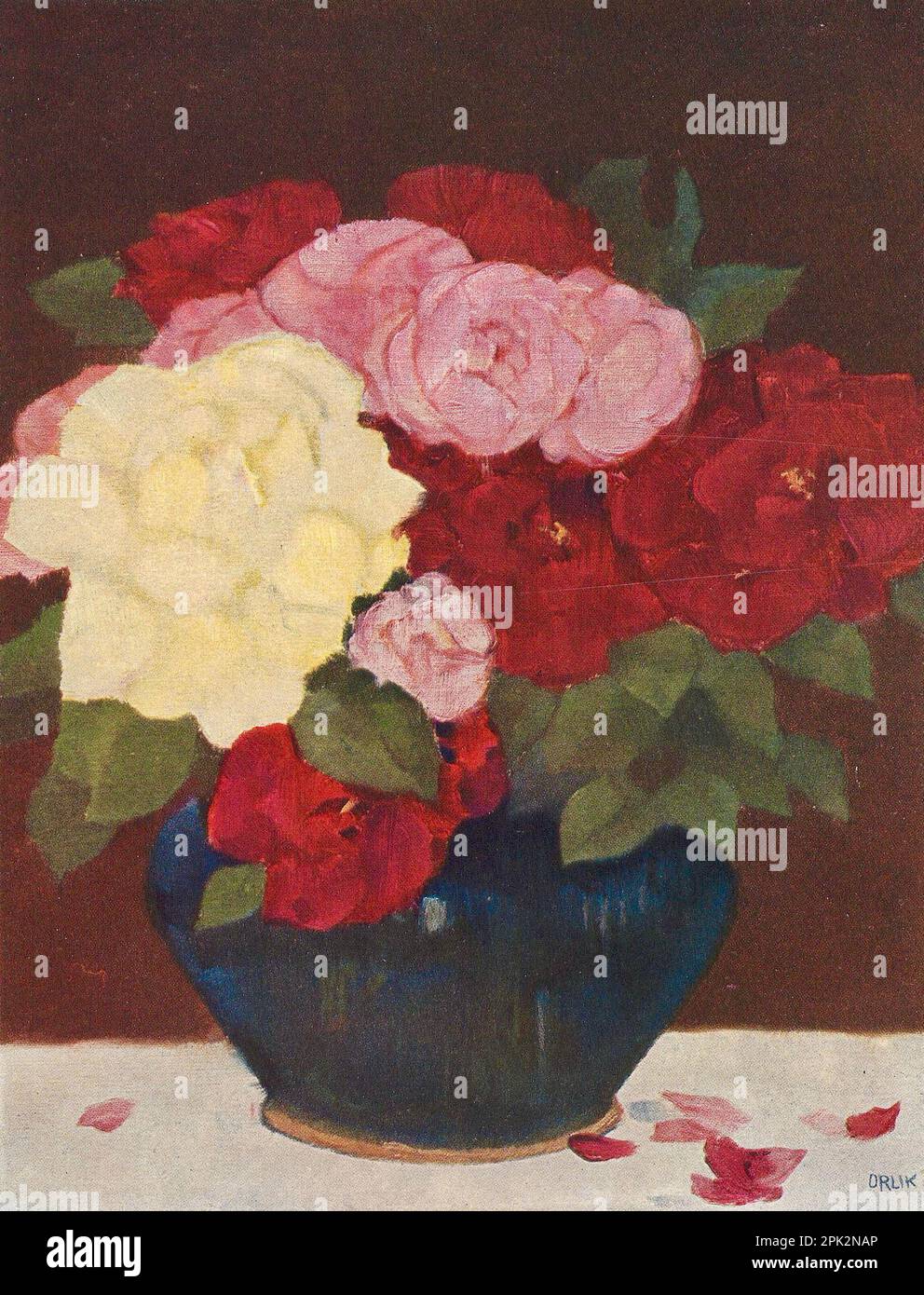 Emil Orlik - Floral Artwork Stock Photo - Alamy