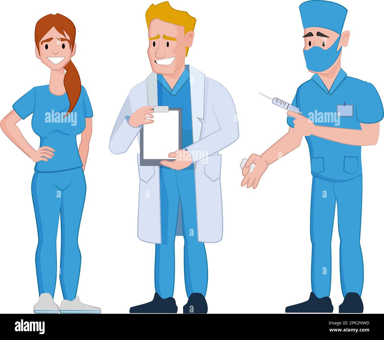 modern vector medical staff team in illustration and vector Stock ...