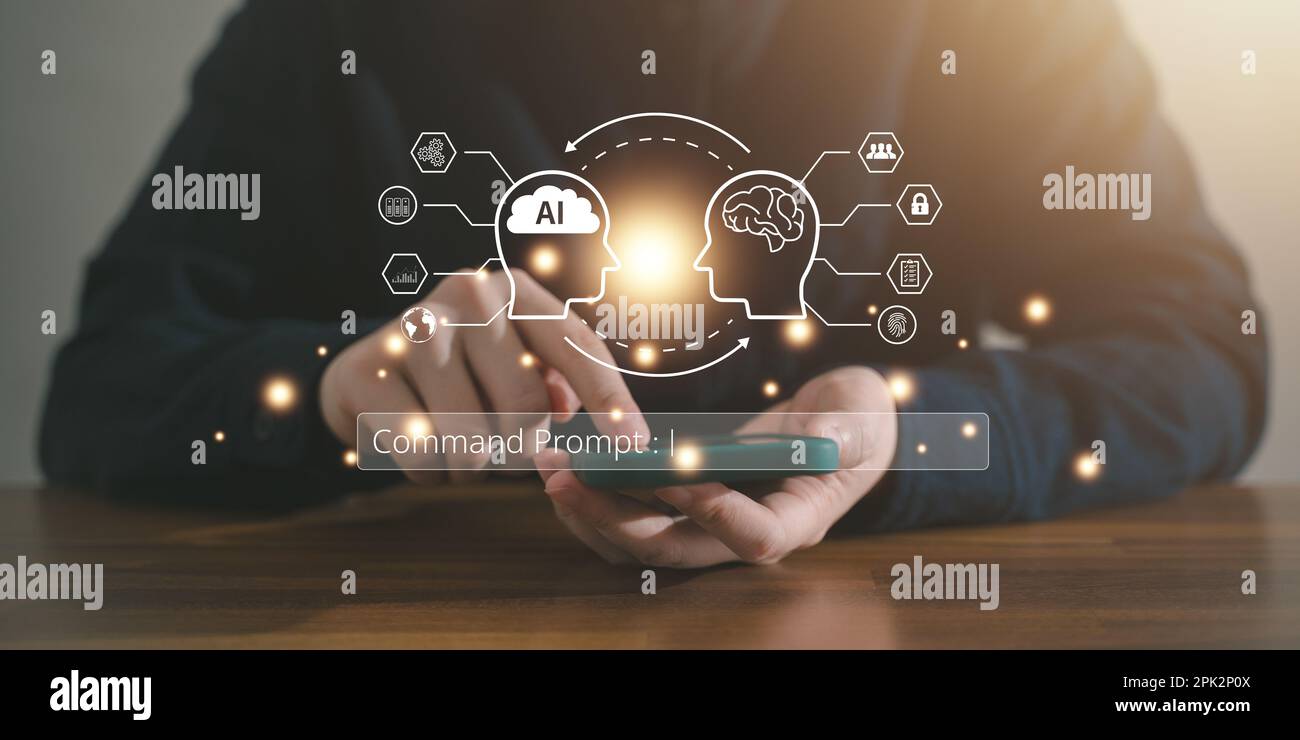 Concept of technology and business AI bot, global internet Artificial ...