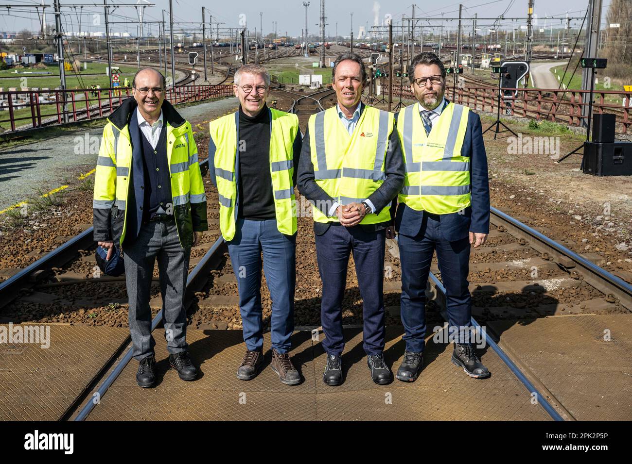 Antwerp, Belgium. 05th Apr, 2023. Lineas Executive Chairman Bernard ...