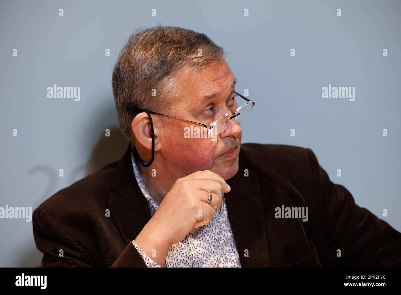 Diksmuide, Belgium. 05th Apr, 2023. Chairman of the Izerbedevaartcomite ...