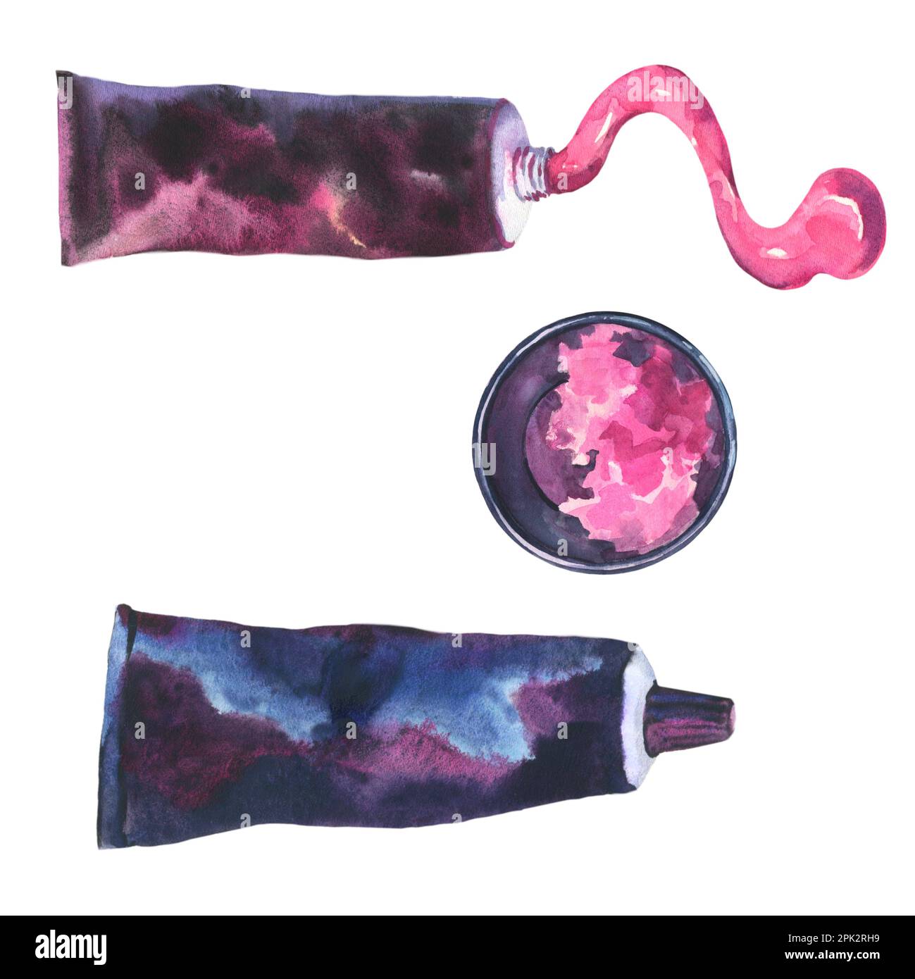 Set of hair dye tubes, dye your hair, bright impression of paint ...