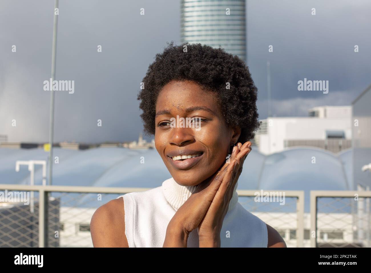 Afro hair girl dancing hi-res stock photography and images - Alamy