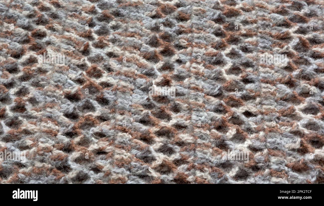 Knit pattern. Close-up of knitted wool texture. Knitted pattern color ...