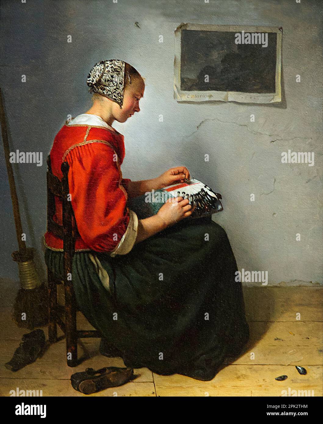 Lace-Maker, Caspar Netscher,1662, Wallace Collection, London, England ...