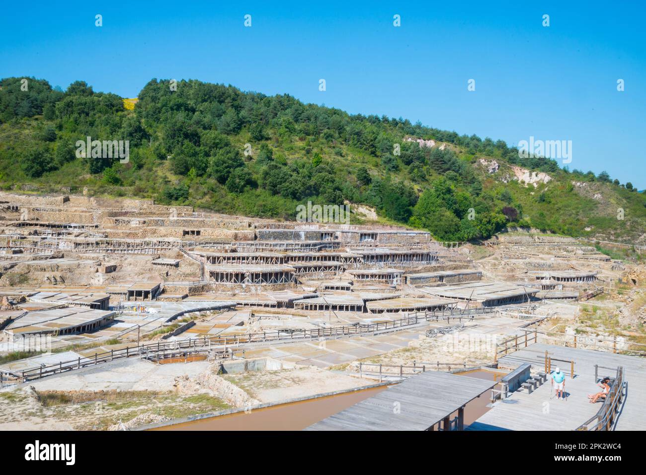 Traditional salt works. Salinas de Añana, Alava province, Basque ...