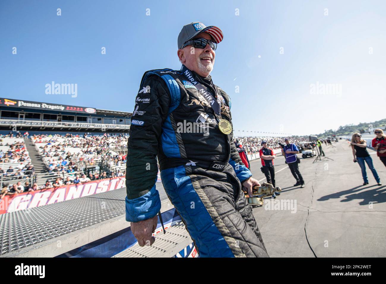 Pomona, United States. 02nd Apr, 2023. Cory Mac the driver for team Mac ...