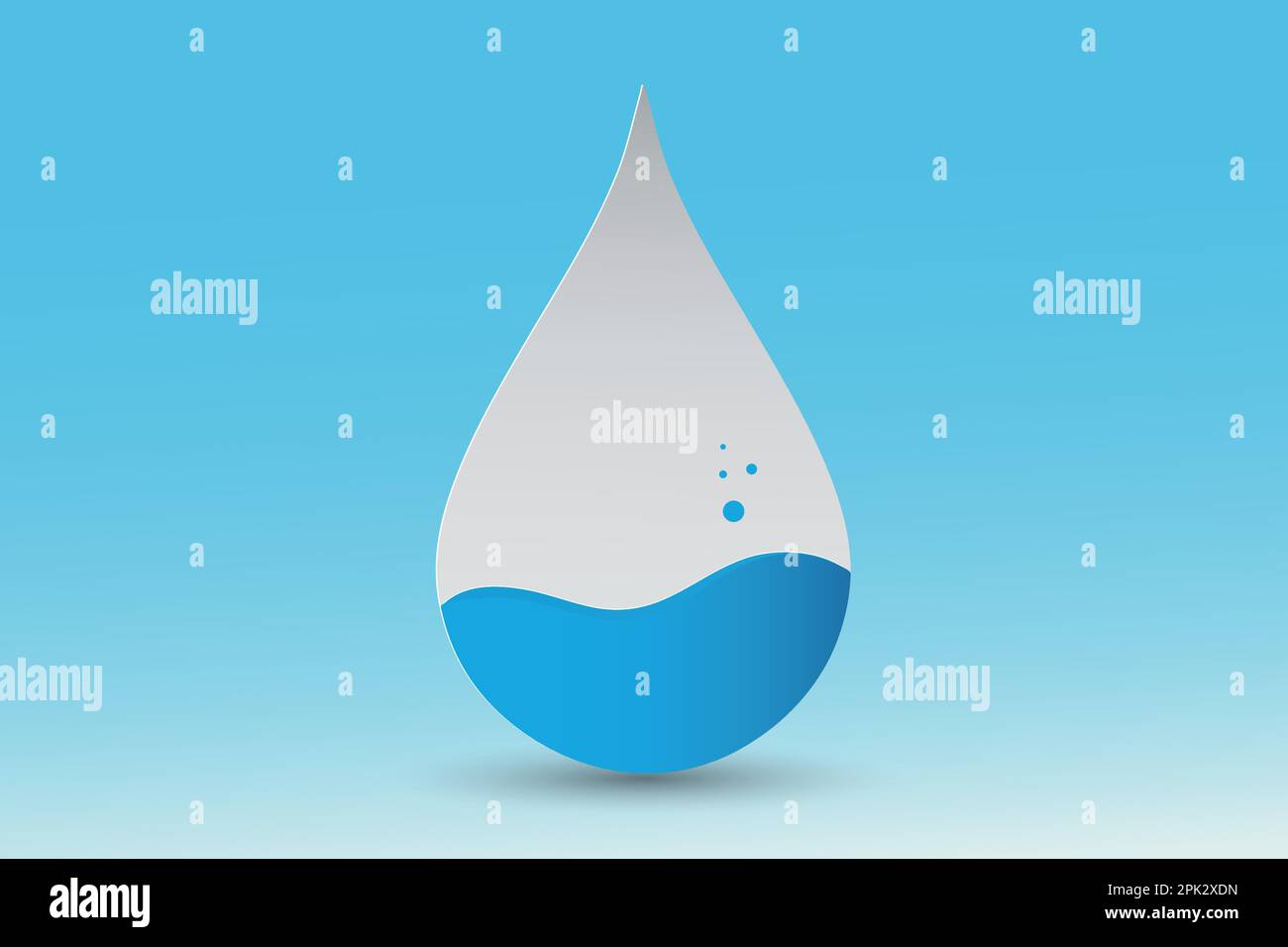 Water drop on blue background, fresh clean blue liquid sign Stock ...
