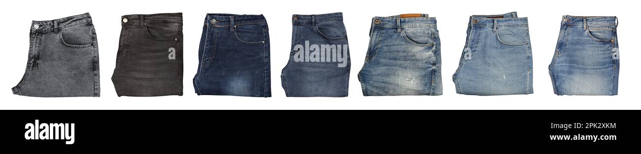 Woman wearing vintage jeans Cut Out Stock Images & Pictures - Alamy