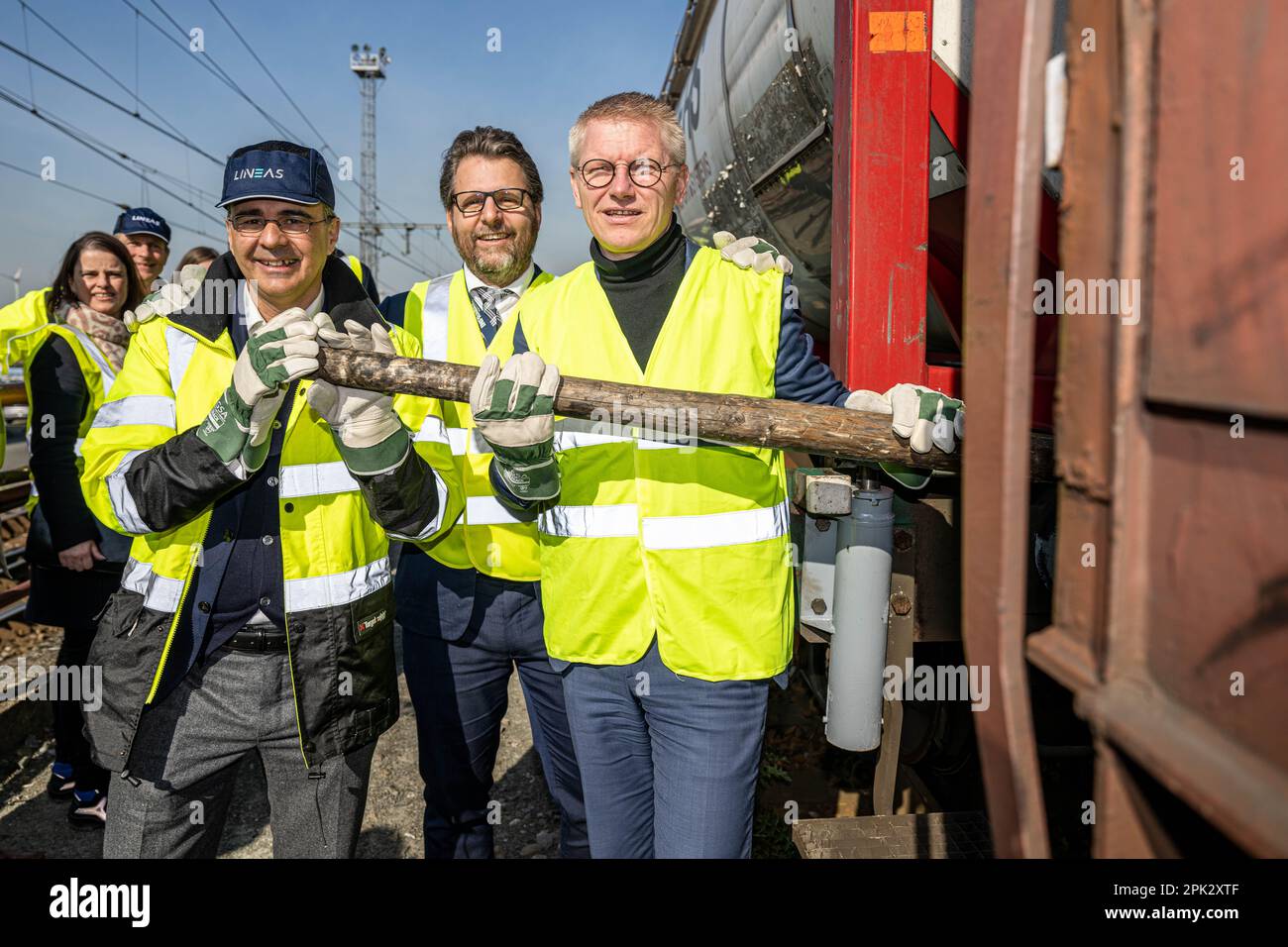 Antwerp, Belgium. 05th Apr, 2023. Lineas Executive Chairman Bernard ...