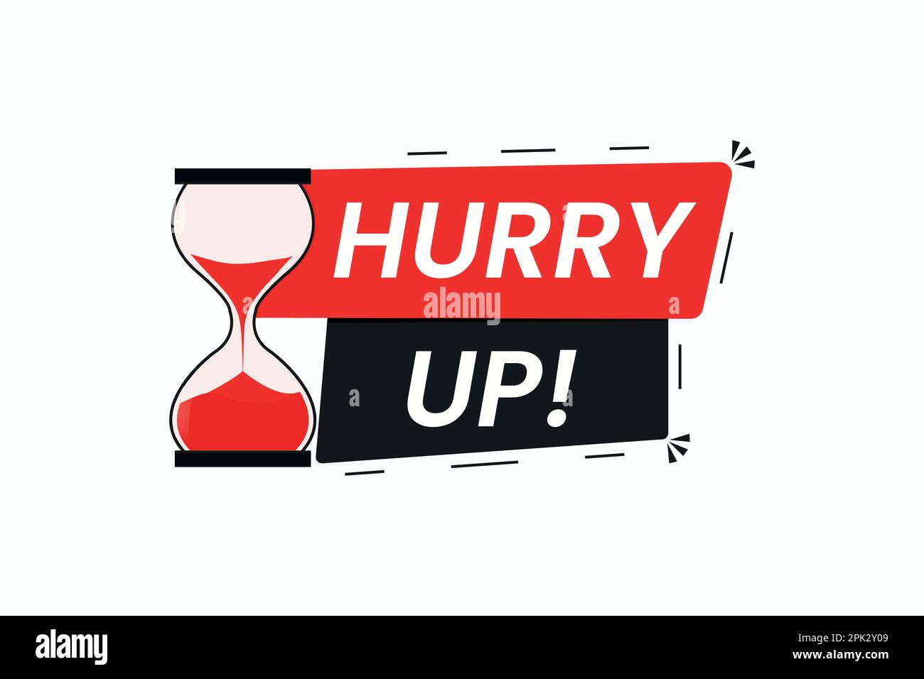 Hurry up vector vectors Cut Out Stock Images & Pictures - Alamy