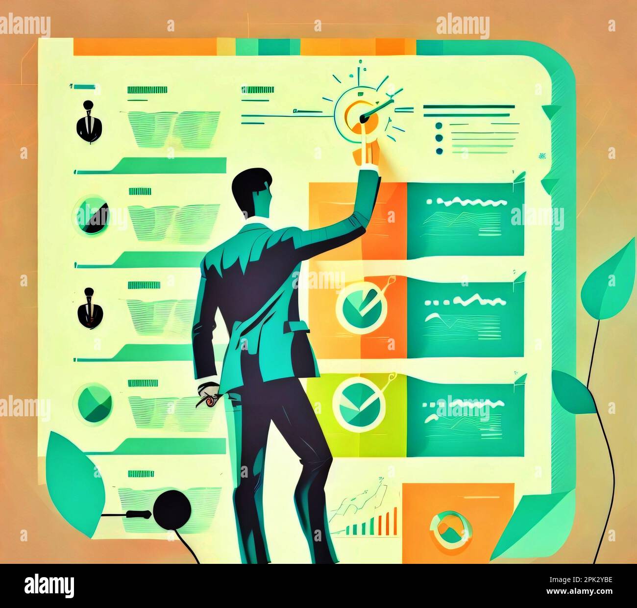 Project management , updating planning schedule with charts at the ...