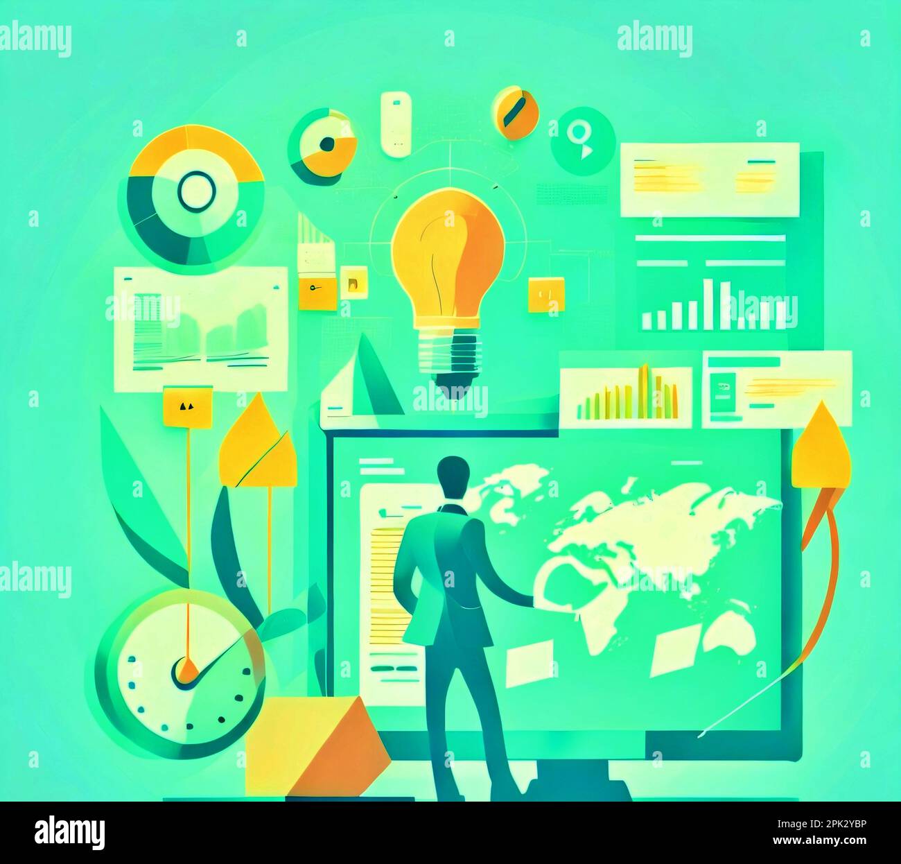 Project management , updating planning schedule with charts at the ...