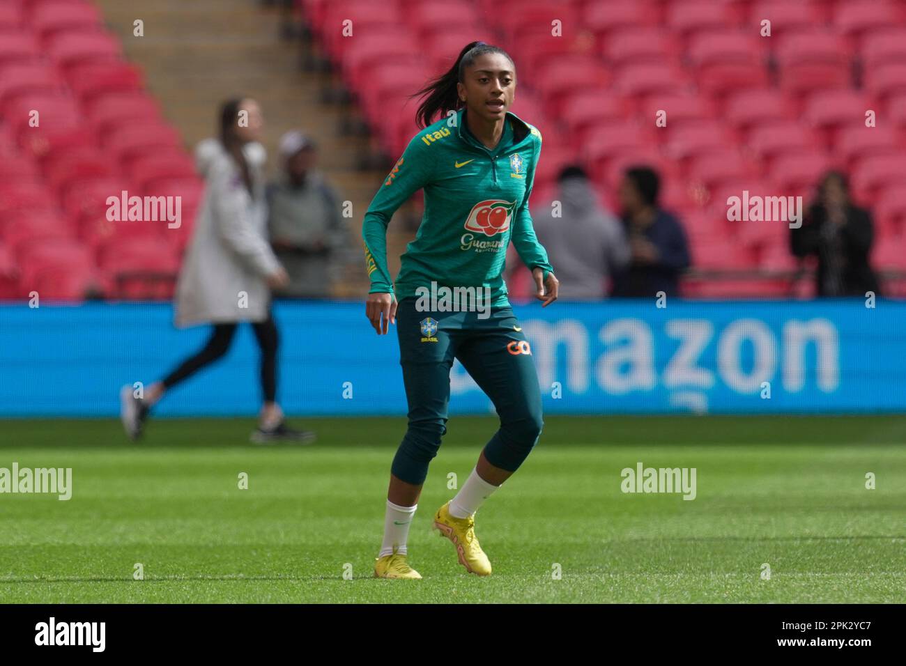 Brazil's Kerolin Nicoli attends a training session ahead of Women's ...