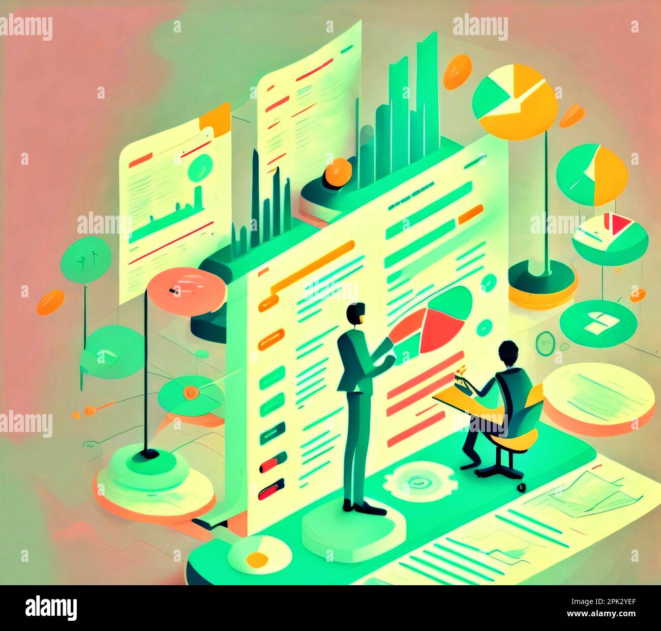Project management , updating planning schedule with charts at the ...