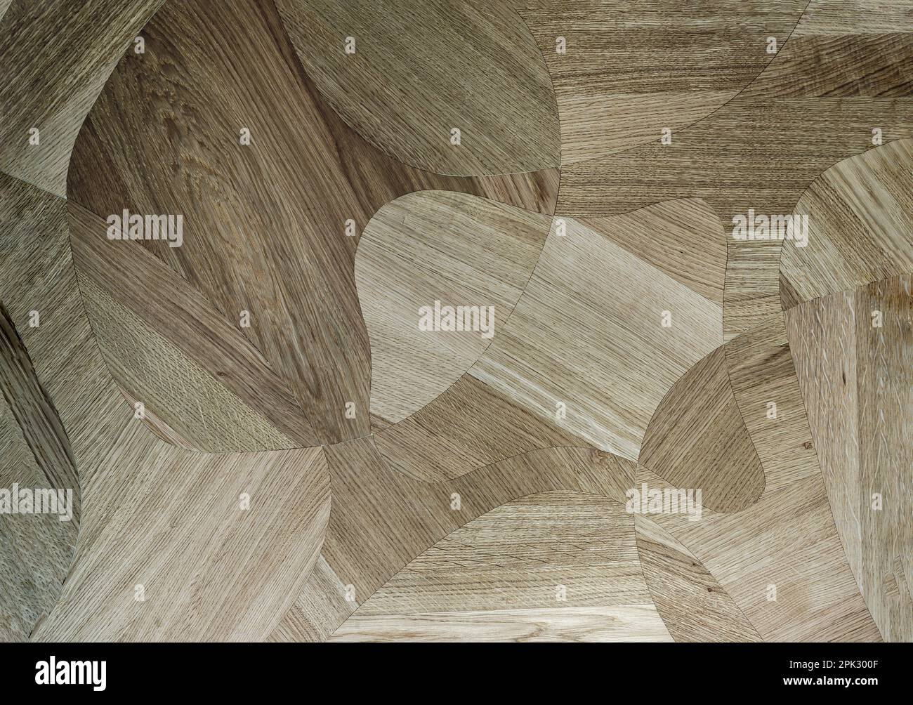 Wall made of Wood that has been processed and cut, neatly arranged to ...