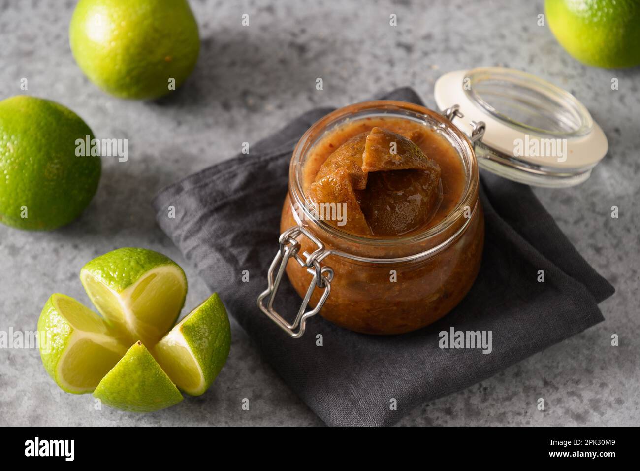 Traditional Sri Lankan Lime Pickle of lime, salt, chilli, pepper in ...