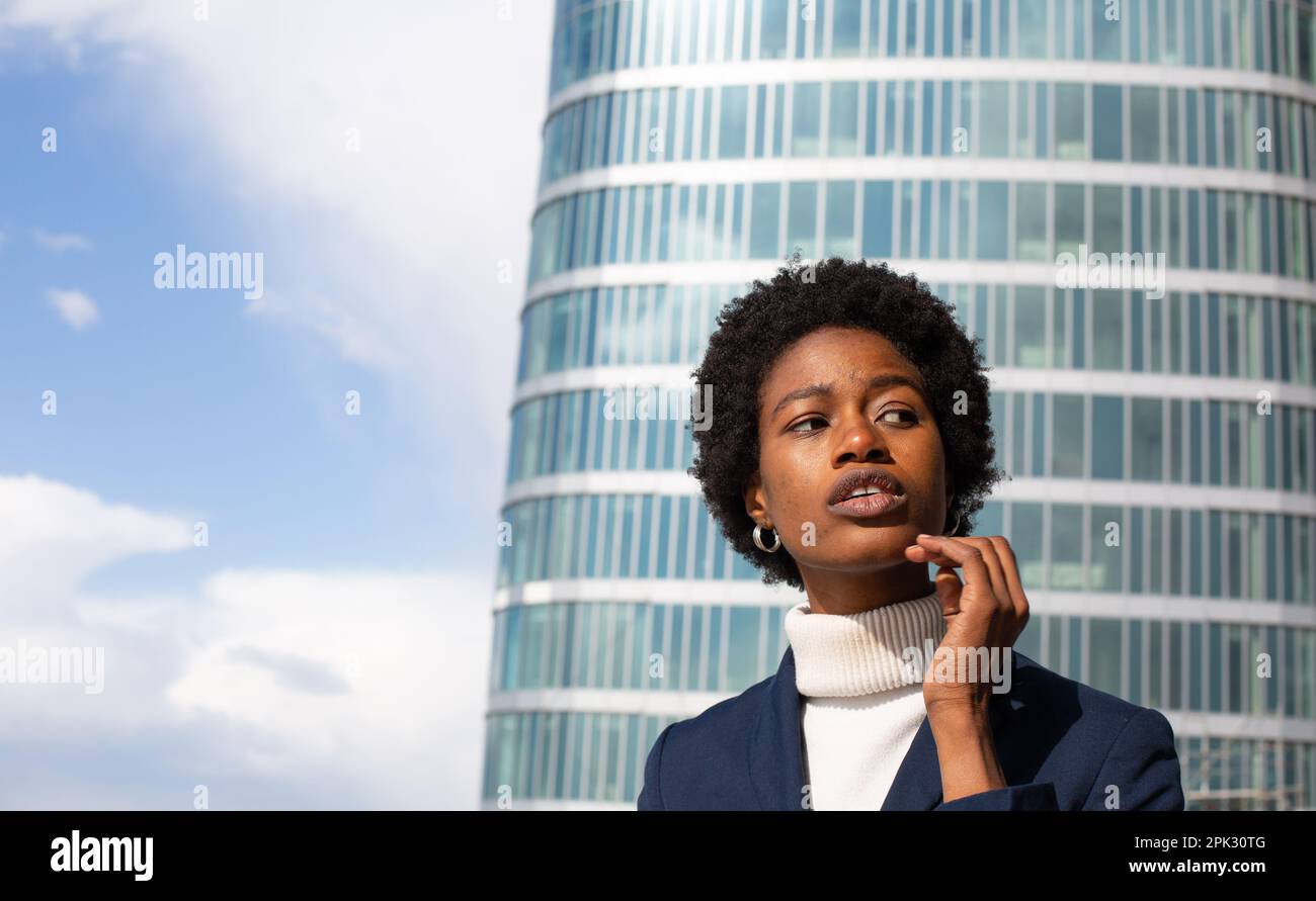 African american business happy laptop hi-res stock photography and ...