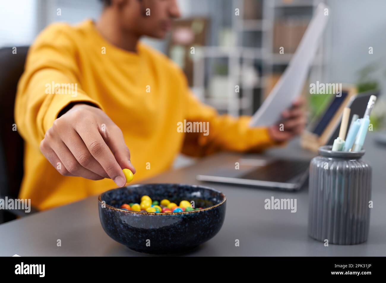 Computer junk food student hi-res stock photography and images - Alamy