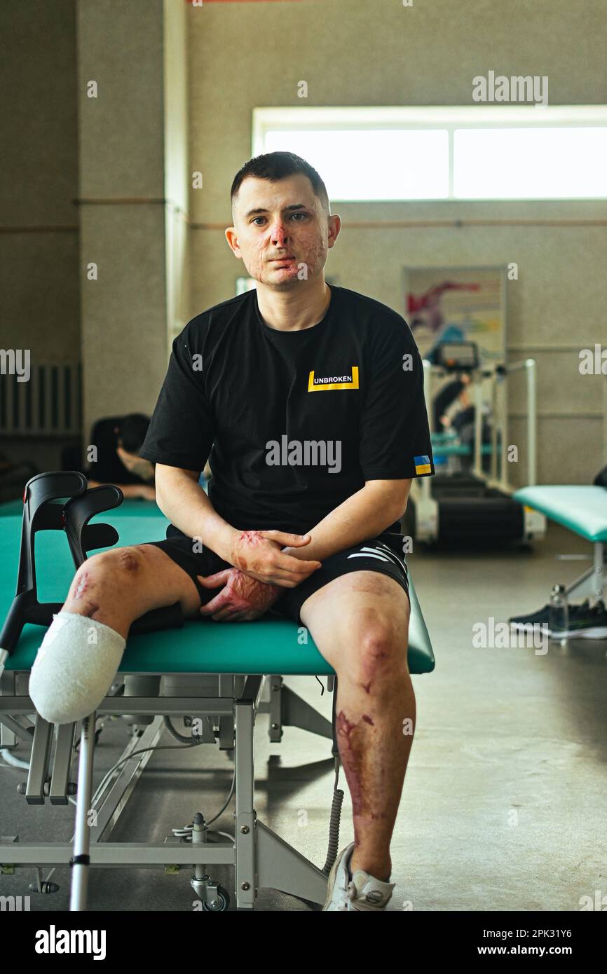 Lviv, Lviv Region, Ukraine. 5th Apr, 2023. Illia Pylypenko, a 30 years ...