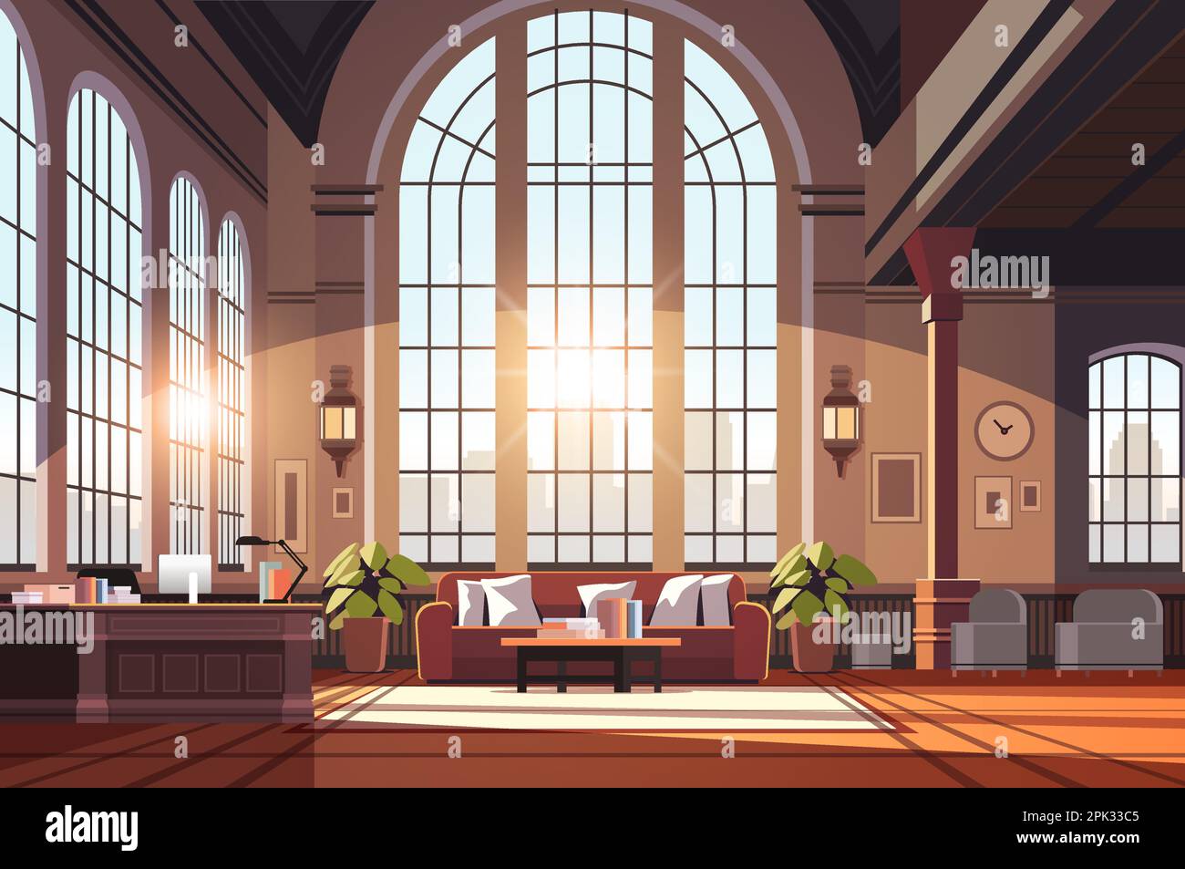 creative empty no people apartment modern loft interior of open space ...