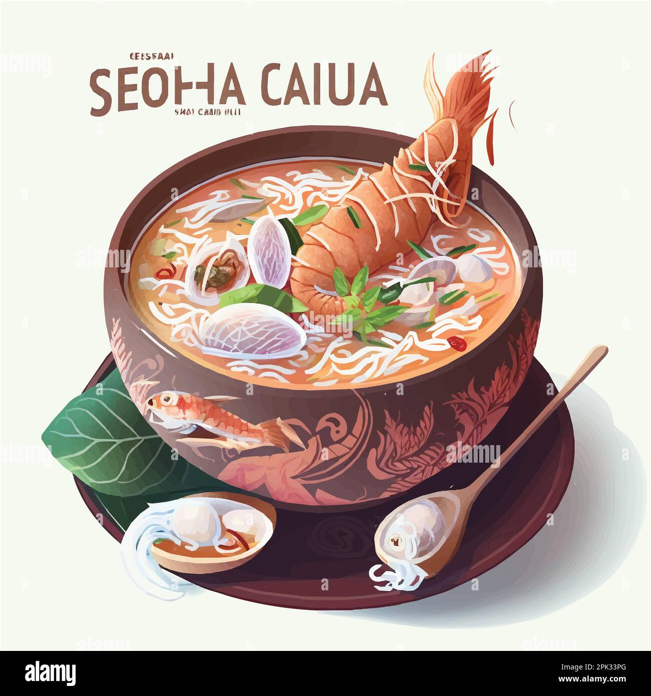 Marinated grilled fish Stock Vector Images - Alamy