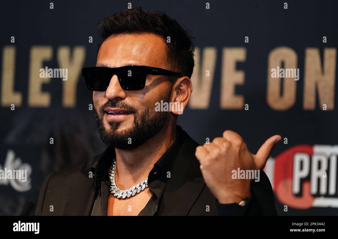 Joe Fournier during a press conference at Glaziers Hall, London. KSI ...