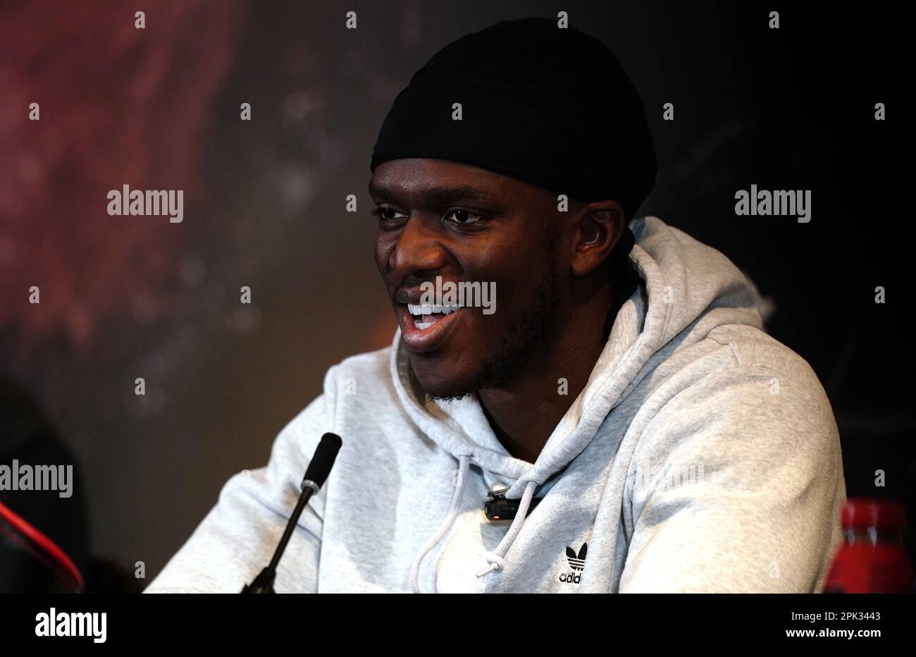 KSI during a press conference at Glaziers Hall, London. KSI and Joe ...