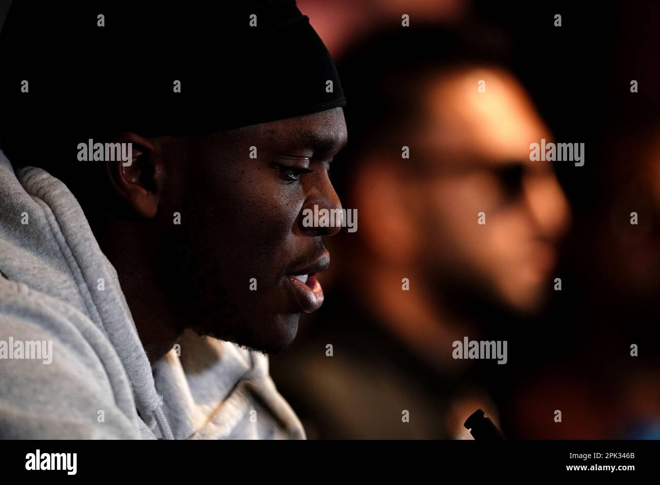 KSI during a press conference at Glaziers Hall, London. KSI and Joe ...
