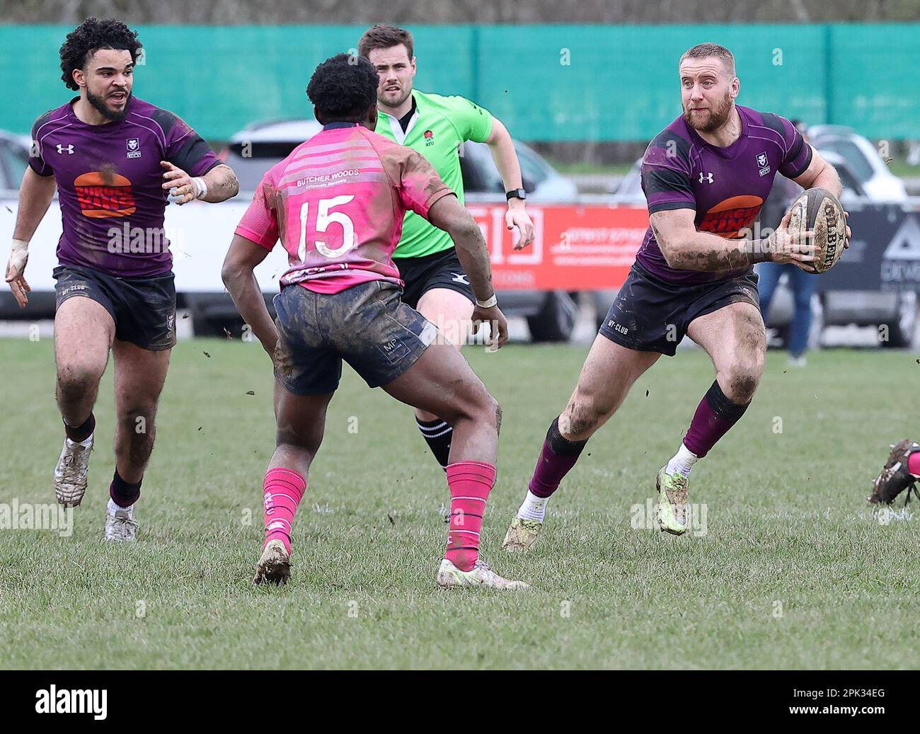 01.04.2023 Leicester, England. Rugby Union. Luke Veebel in action for ...