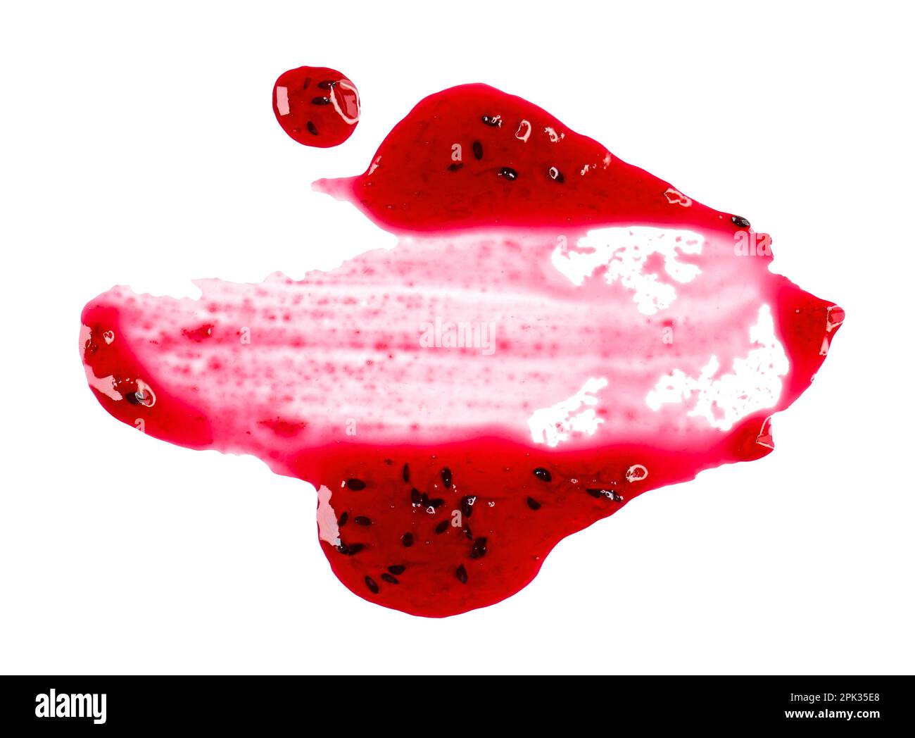 Sweet black currant, red berry jam, sauce as abstract smear stain ...