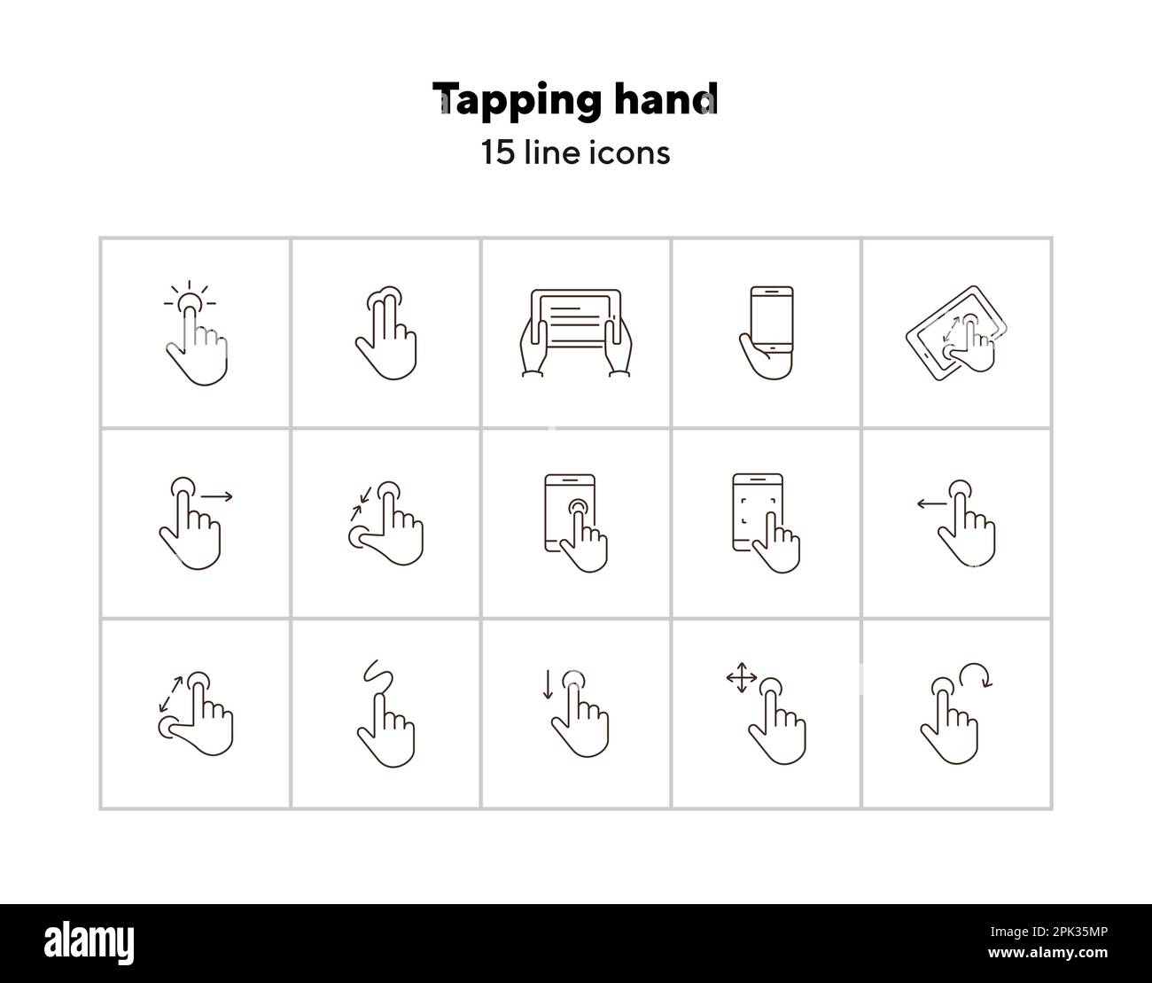 Tapping hand icons Stock Vector Image & Art - Alamy