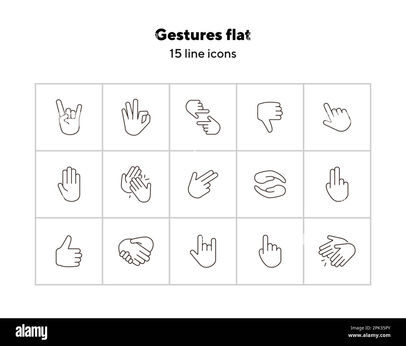 Hand gestures like icons Cut Out Stock Images & Pictures - Alamy