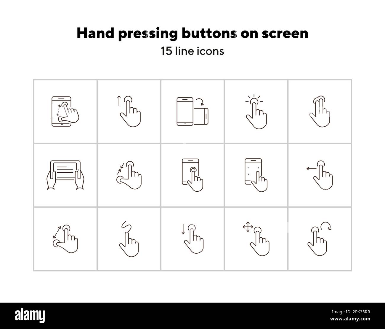 Pressing the buttons Stock Vector Images - Alamy