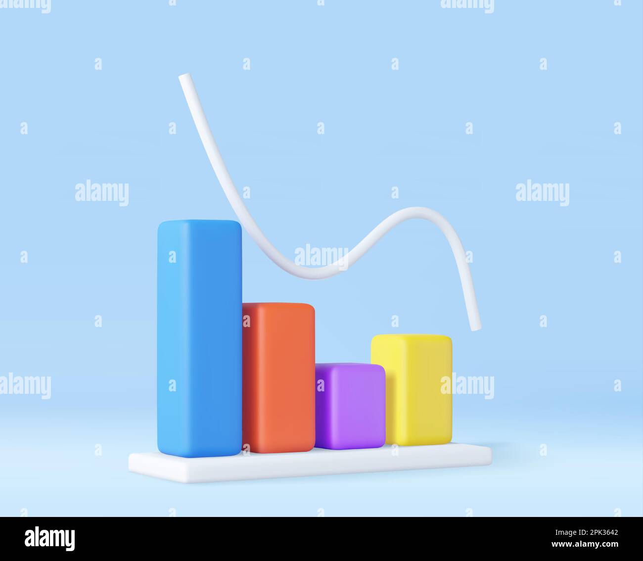 3d negative statistic chart Stock Vector Images - Alamy