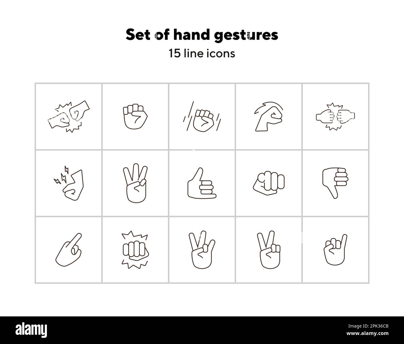 Set of hand gestures line icons Stock Vector Image & Art - Alamy Set of hand gestures line icons Stock Vector Image & Art - Alamy